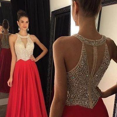 High Quality Prom Dress ,chiffon Prom Dress, Beading Prom Dress ,o-neck ...