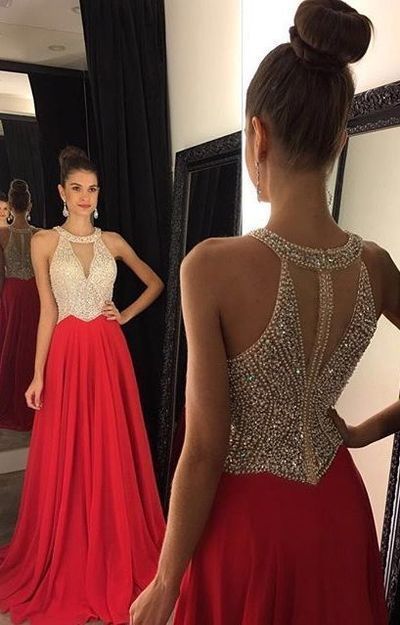 High Quality Prom Dress ,chiffon Prom Dress, Beading Prom Dress ,o-neck ...